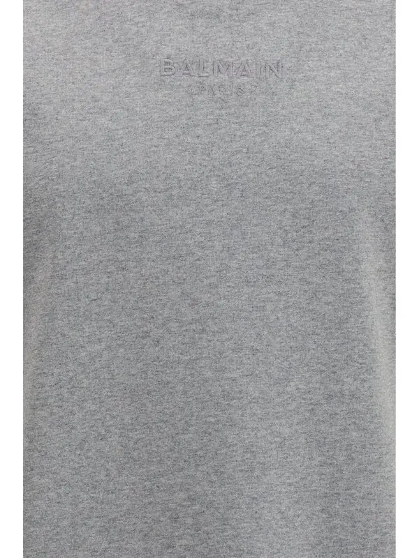 Balmain Embroidered Logo T-shirt - Gray