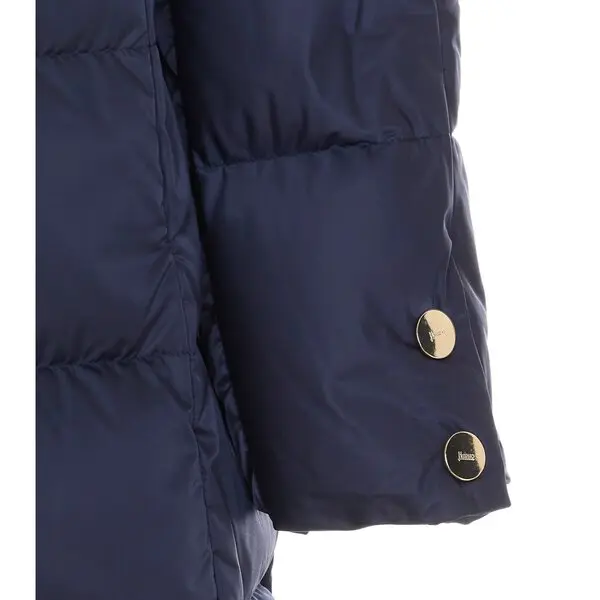 Herno Ultralight Nylon Down Jacket With Faux Fur Collar - Blue