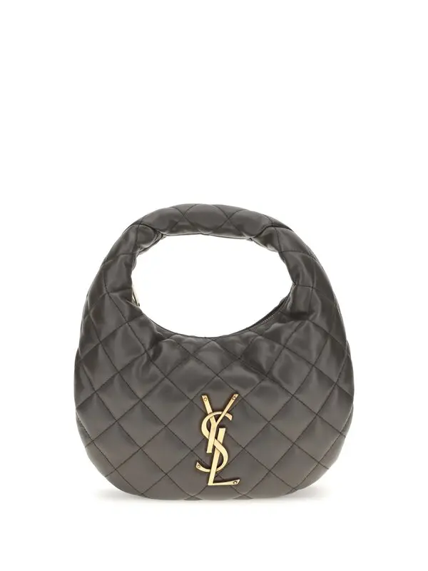 Saint Laurent Quilted Nappa Handbag - Gray