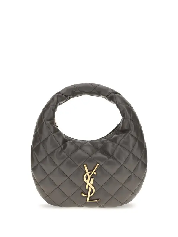 Saint Laurent Quilted Nappa Handbag - Gray