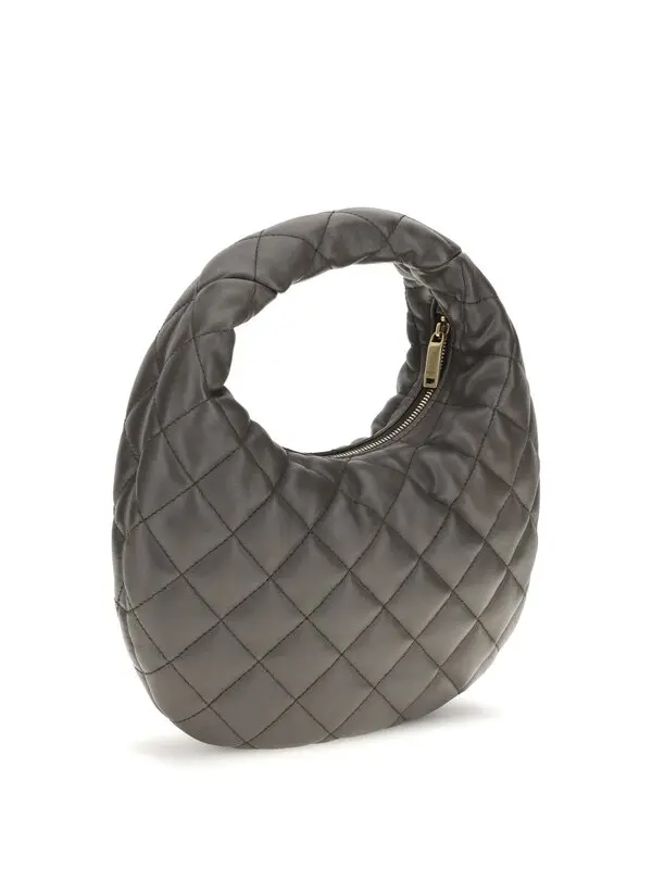 Saint Laurent Quilted Nappa Handbag - Gray