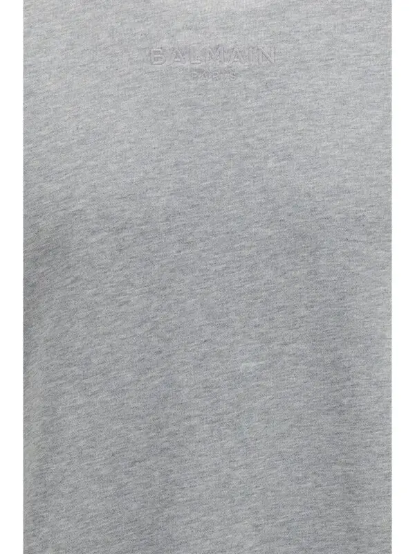 Balmain Embroidered Logo Crewneck Sweatshirt - Gray