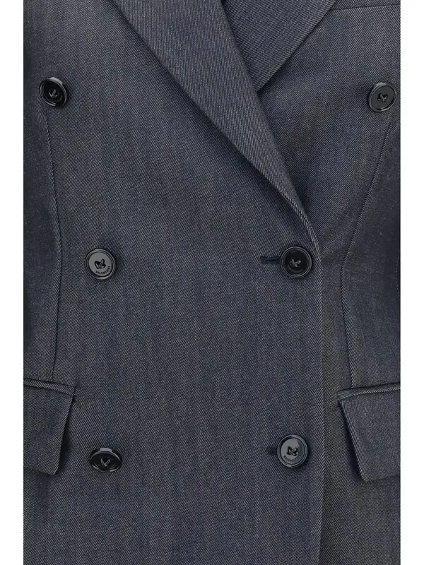 Balenciaga Double-breasted Wool Blazer - Gray