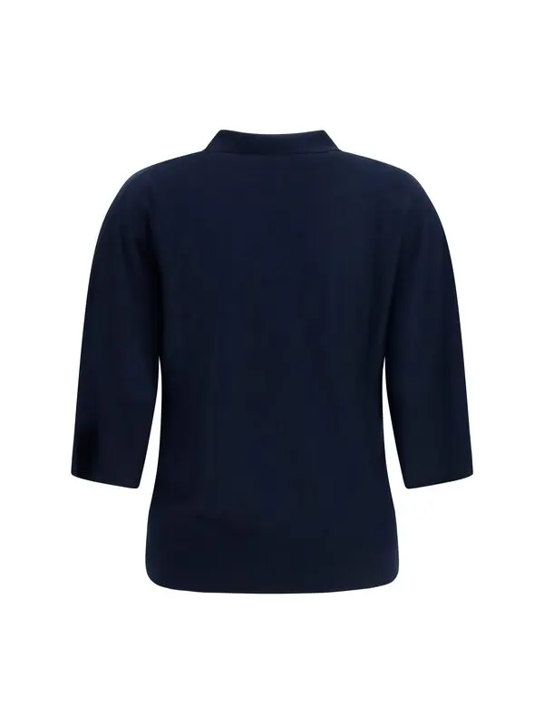 LISA YANG Norie Cashmere Polo Sweater - Blue