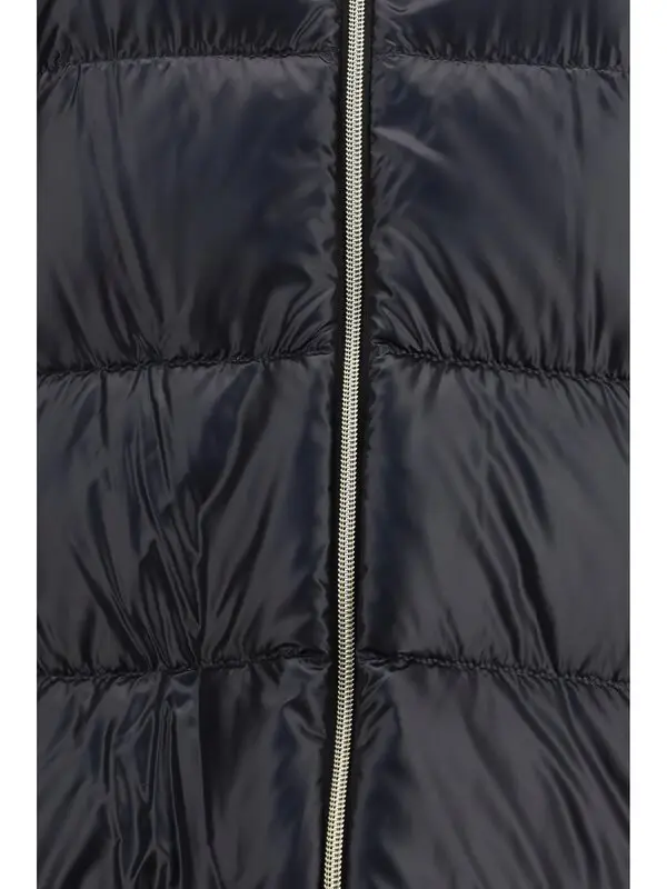 Herno Ultralight Nylon Down Jacket With Faux Fur Collar - Black