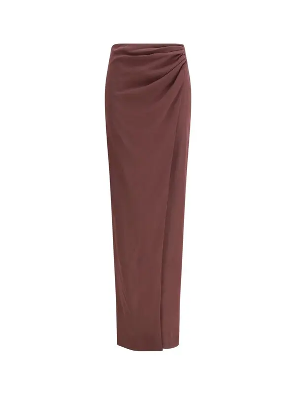 Andamane Phoebe Midi Skirt - Brown