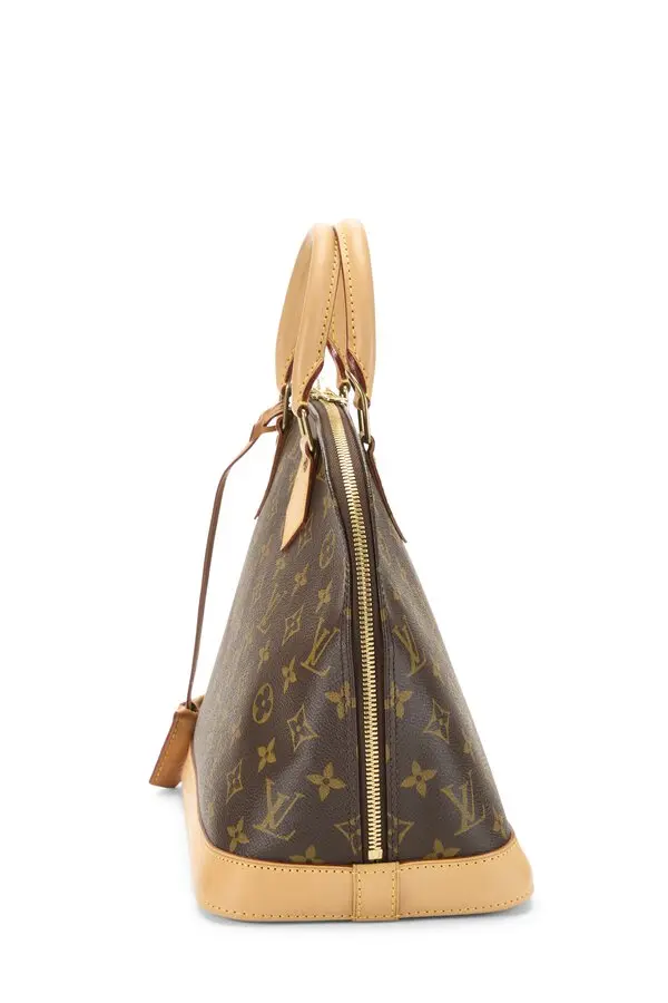 LOUIS VUITTON Monogram Alma Top Handle Bag - Brown