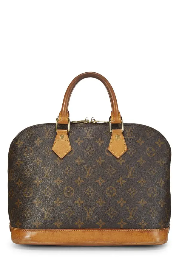 LOUIS VUITTON Monogram Alma Top Handle Bag - Brown