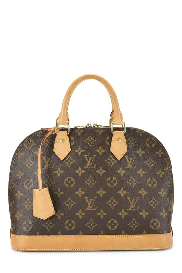 LOUIS VUITTON Monogram Alma Top Handle Bag - Brown