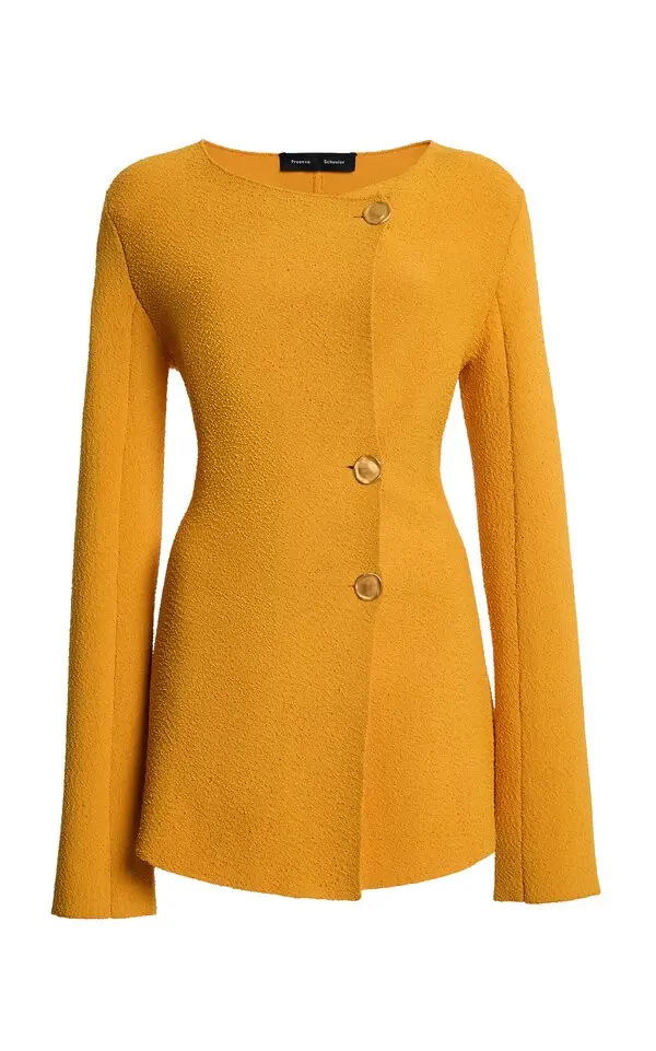 Proenza Schouler Draped Boucle Knit Jacket