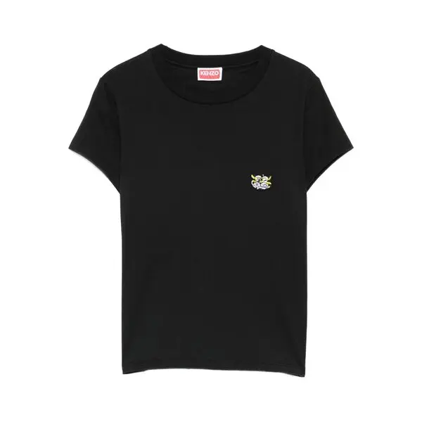 Kenzo Embroidered Cotton T-shirt - Black