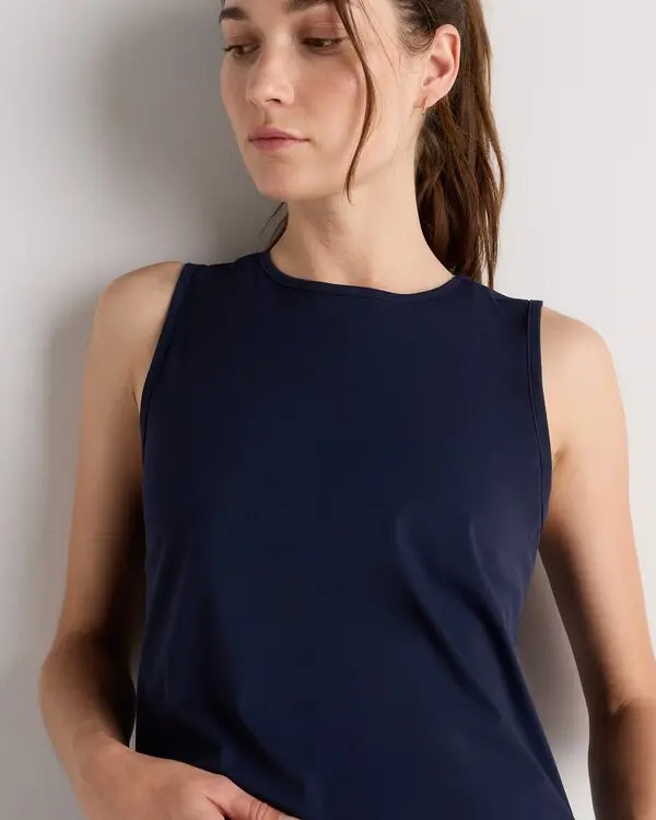 Quince Essential Run Tank Top - Deep Navy