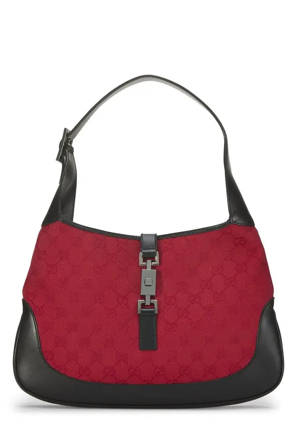 Gucci Gg Canvas Jackie Hobo - Red