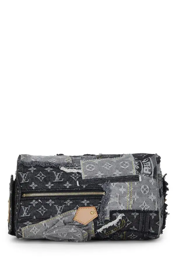 LOUIS VUITTON Monogram Denim Patchwork Speedy 30