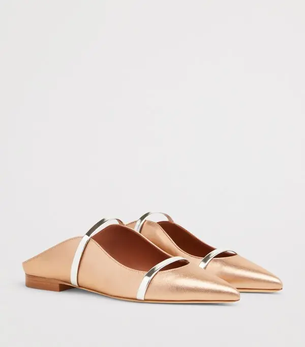 MALONE SOULIERS Metallic Leather Maureen Mules