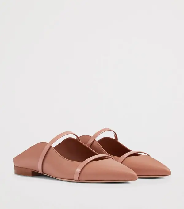 MALONE SOULIERS Maureen Leather Mules - Nude