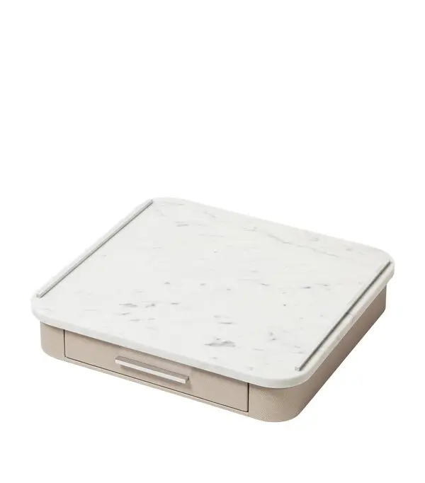 GIOBAGNARA Leather And Marble Saint-germain Coffee Drawer Organiser - Grey