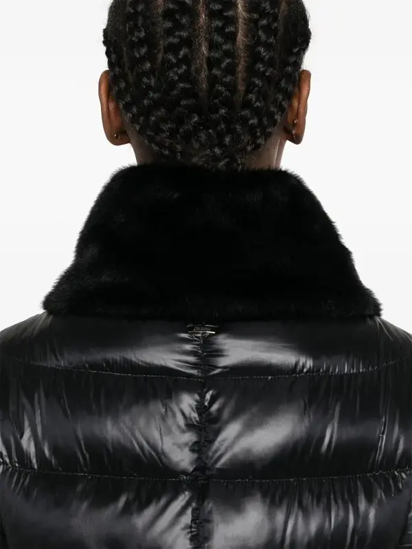 Herno Ultralight Nylon And Lady Alternative Fur Cape