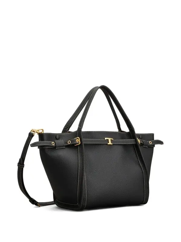 TOD'S Small Leather Shopping Bag - Black