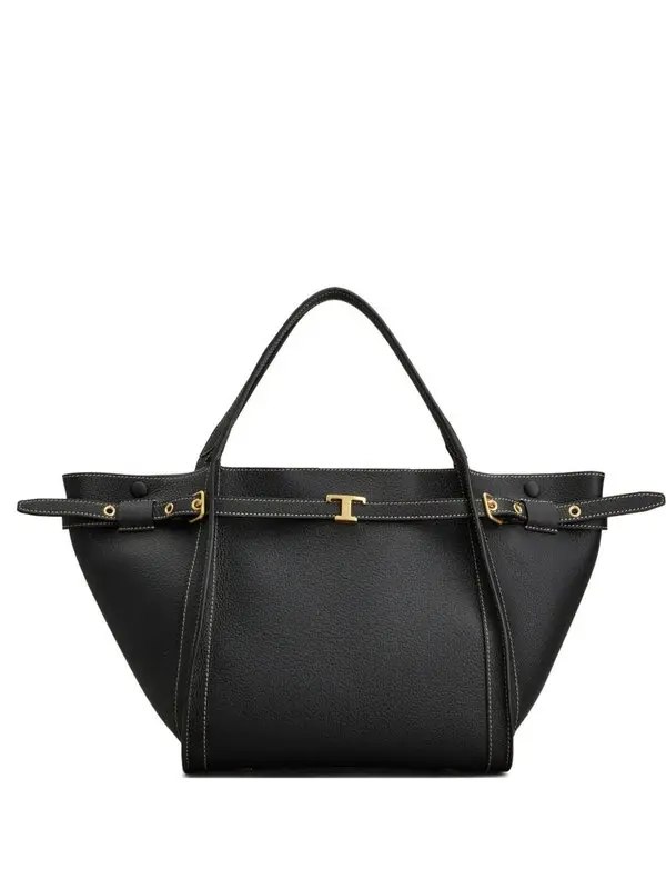 TOD'S Small Leather Shopping Bag - Black