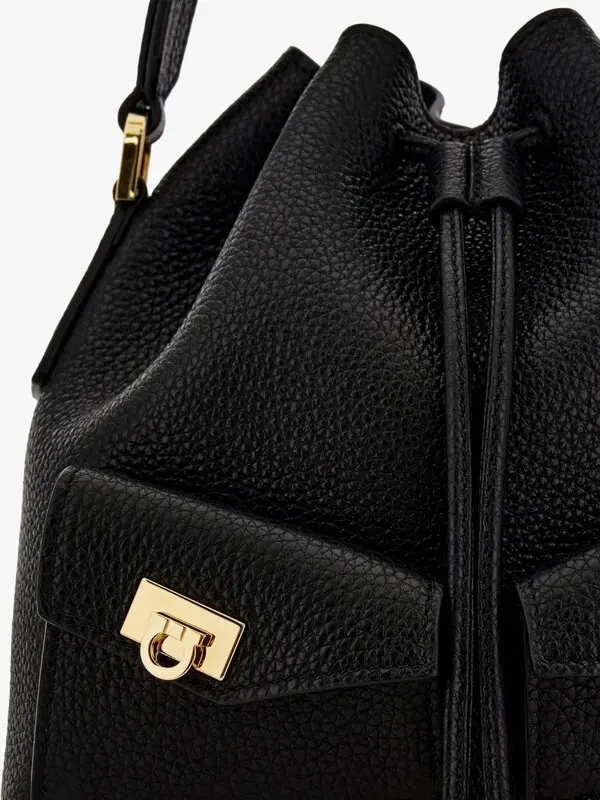 FERRAGAMO Leather Bucket Bag - Multicolor