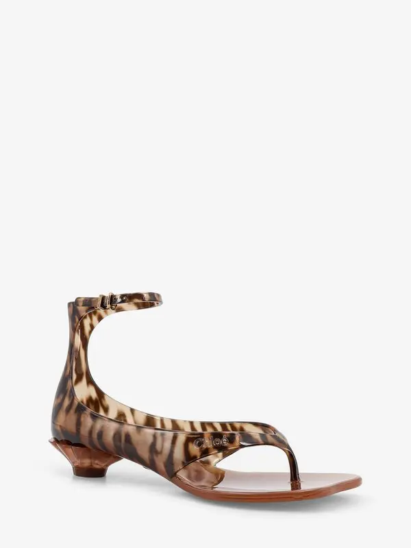 Chloé Jelly Tpu Sandals With Animal Print - Multicolor