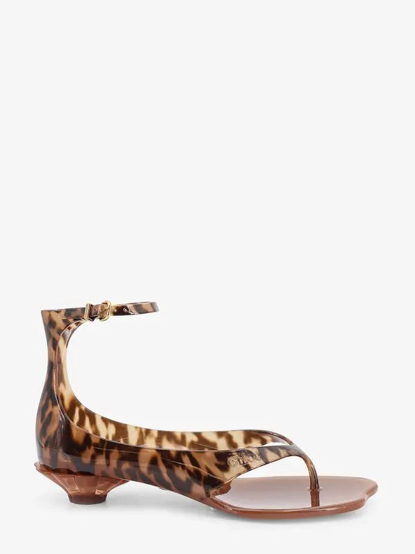 Chloé Jelly Tpu Sandals With Animal Print - Multicolor
