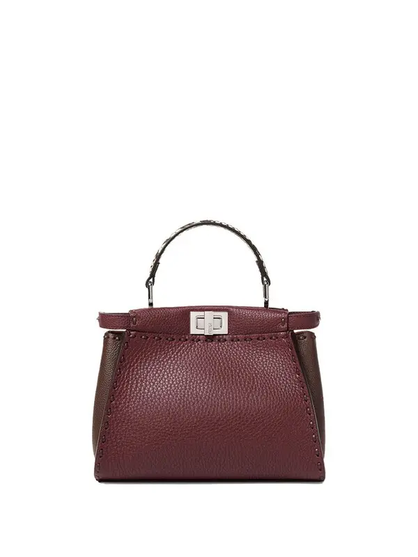 Fendi Two-tone Peekaboo Mini Bag - Red