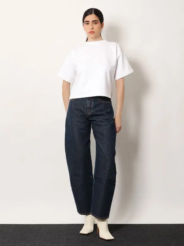 Alaïa Boxy Cotton Blend T-shirt - Multicolor