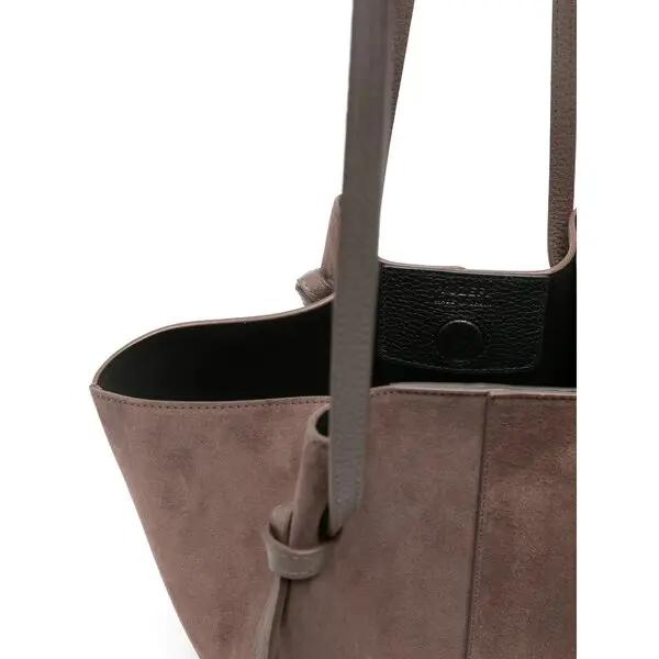 Yuzefi Twisted Handle Shoulder Bag - Brown