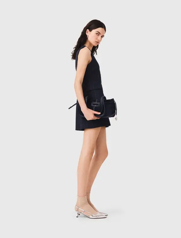 Maje Sleeveless Tailored Lurex Dress