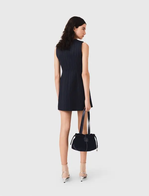 Maje Sleeveless Tailored Lurex Dress
