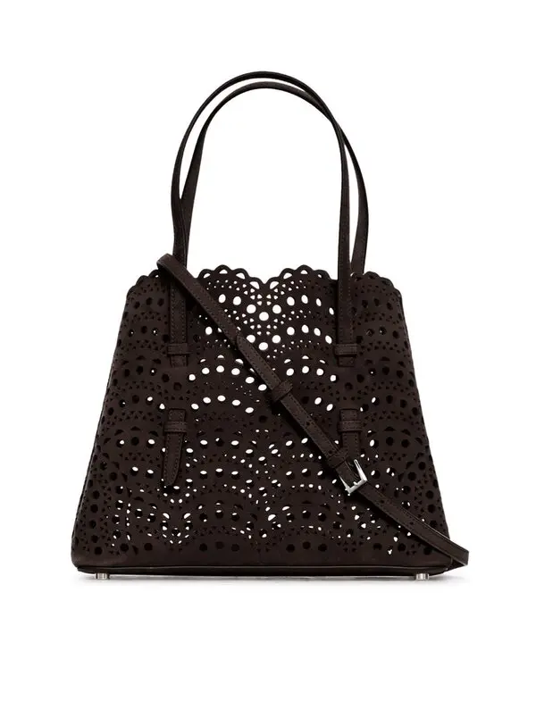Alaïa Mina 25 Suede Tote Bag - Brown