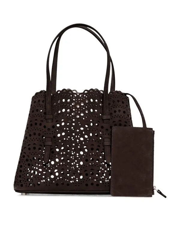 Alaïa Mina 25 Suede Tote Bag - Brown