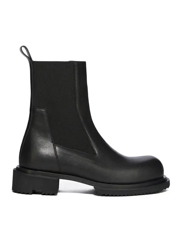 Rick Owens Bogun Leather Chelsea Boots - Black
