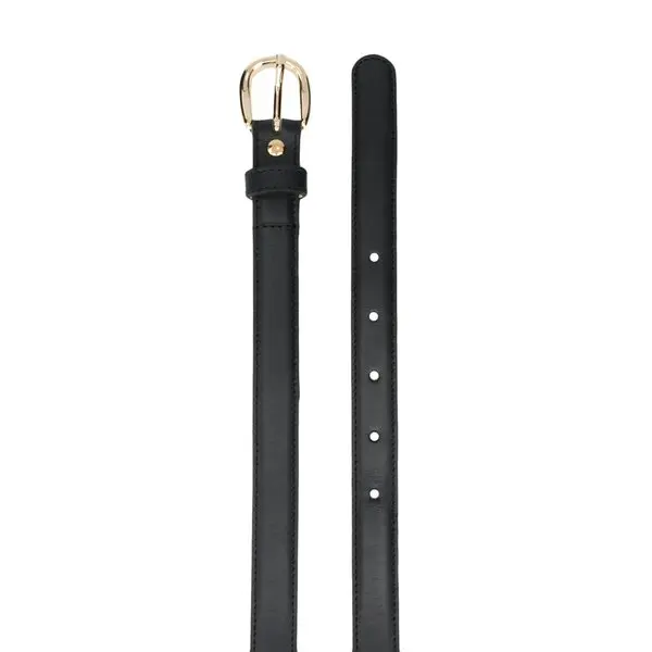A.p.c. Leather Belt With Gold-tone Buckle