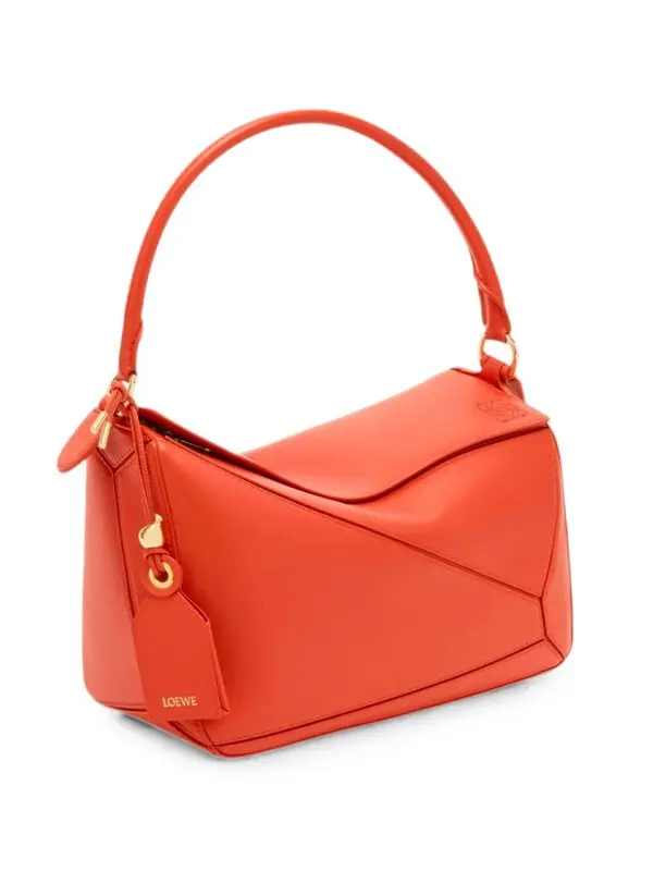 Loewe Puzzle Featherlight Medium Leather Handbag - Multicolor