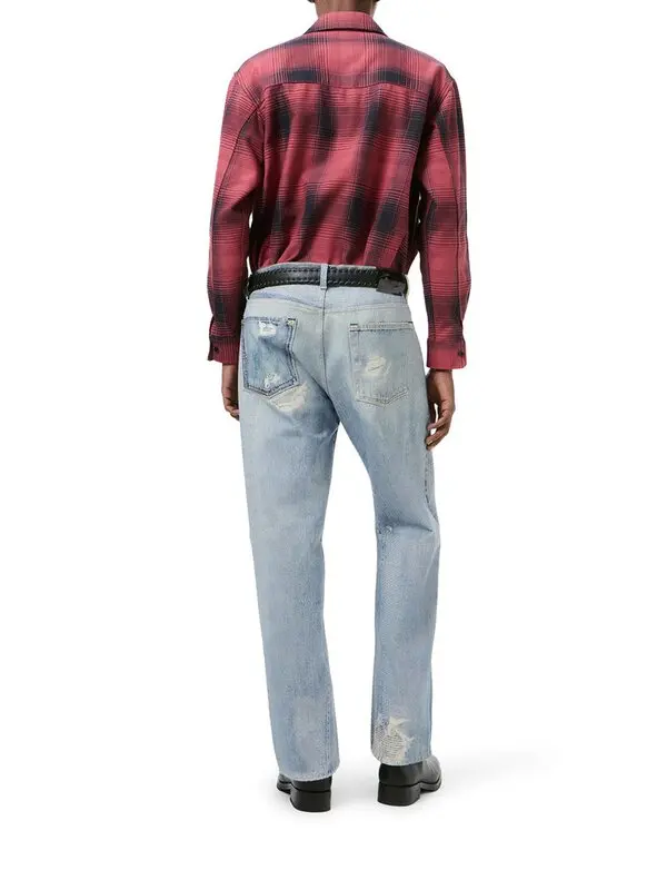 Our Legacy Third Cut Cotton Jeans With Digital Print - Multicolor