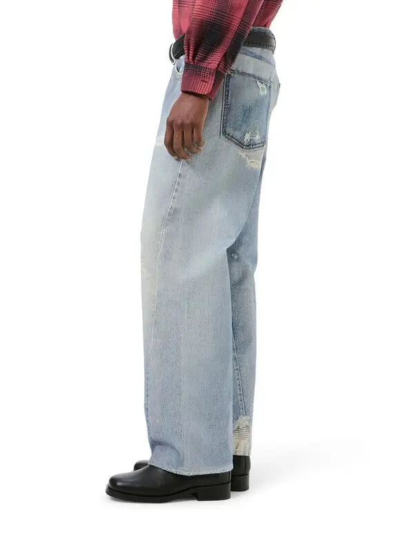 Our Legacy Third Cut Cotton Jeans With Digital Print - Multicolor