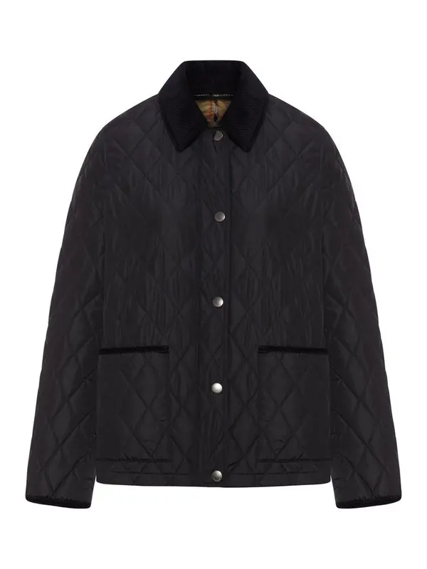 Burberry Quilted Polyamide Jacket With Check Lining - Multicolor