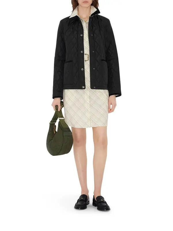 Burberry Quilted Polyamide Jacket With Check Lining - Multicolor
