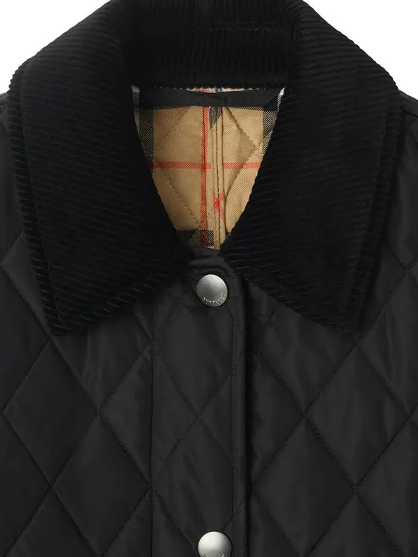 Burberry Quilted Polyamide Jacket With Check Lining - Multicolor