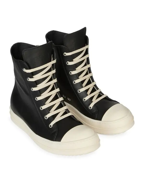 Rick Owens High-top Calfskin Sneakers