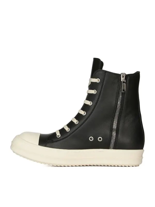 Rick Owens High-top Calfskin Sneakers