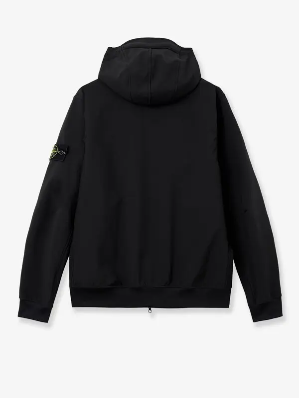 Stone Island Soft Shell-r_x001f_-e.dyeâ® Technology Wind And Water Resistant Jacket - Black