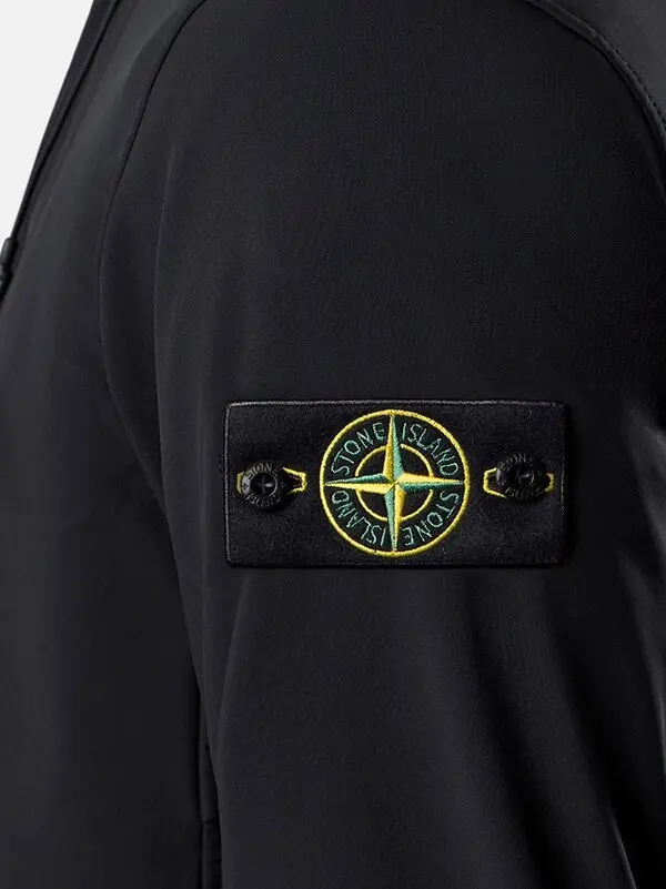 Stone Island Soft Shell-r_x001f_-e.dyeâ® Technology Wind And Water Resistant Jacket - Black