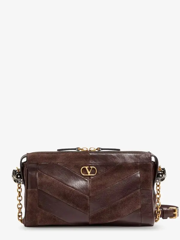 Valentino Garavani Panthea Suede And Leather Crossbody Bag - Multicolor