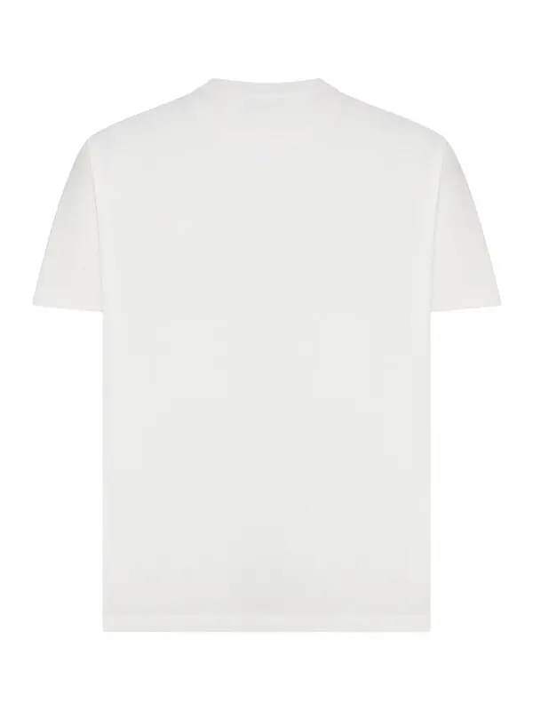 Etro Rome Cotton T-shirt With Embroidered Logo - Cream