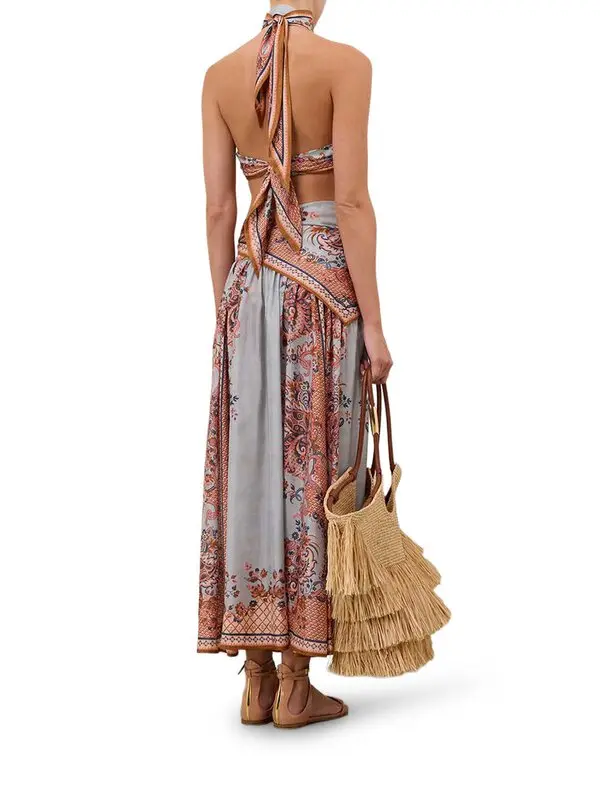 Zimmermann Aster Silk Wrap Skirt