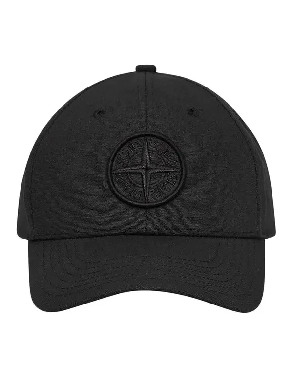 Stone Island Compass Embroidery Baseball Cap - Black
